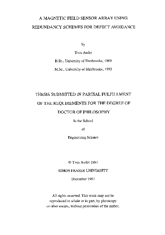 (PDF) A magnetic field sensor array using redundancy schemes for defect avoidance