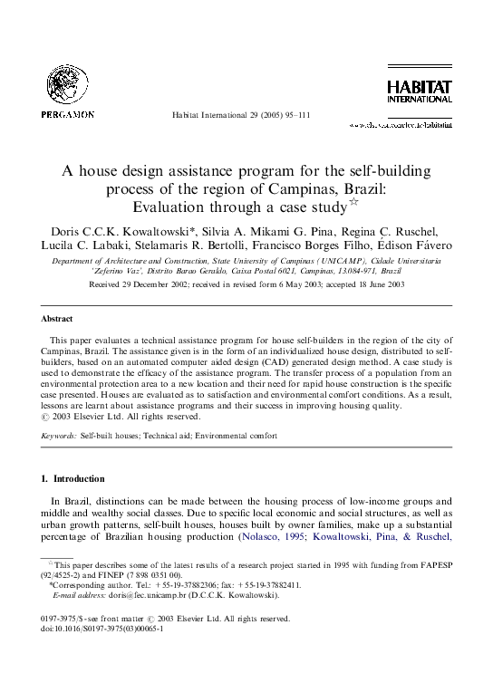 (PDF) A house design assistance program for the self-building process ...