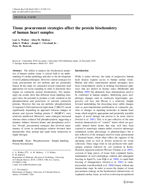 (PDF) Tissue procurement strategies affect the protein biochemistry of ...
