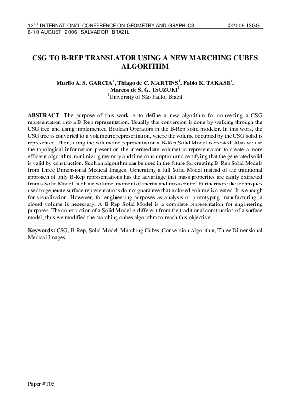 (PDF) CSG to B-Rep Translator Using a New Marching Cubes Algorithm