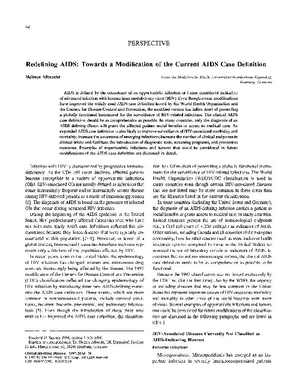 (PDF) Redefining AIDS: Towards a Modification of the Current AIDS Case ...