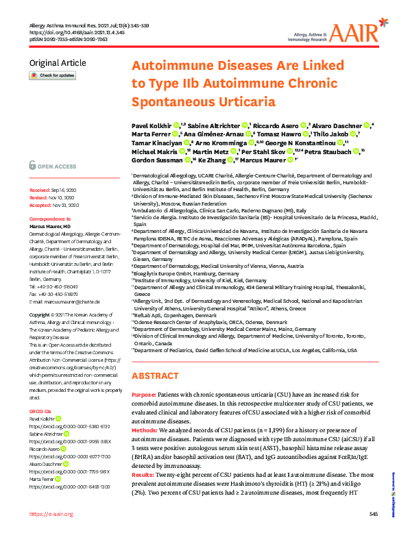 (PDF) Autoimmune Diseases Are Linked to Type IIb Autoimmune Chronic ...