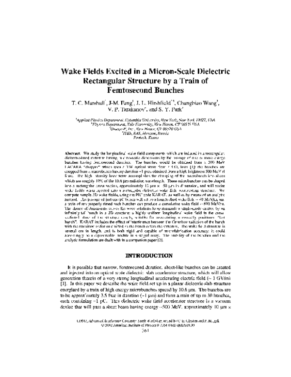 (PDF) Micron-Scale Dielectric Wake Field Study