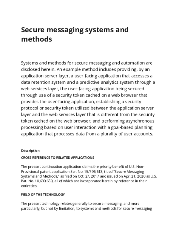 (DOC) Secure messaging systems and methods