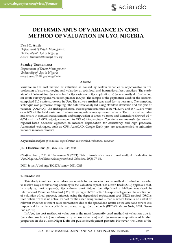 PDF Determinants Of Variance In Cost Method Of Valuation In Uyo pdf-determinants-of-variance-in-cost-method-of-valuation-in-uyo