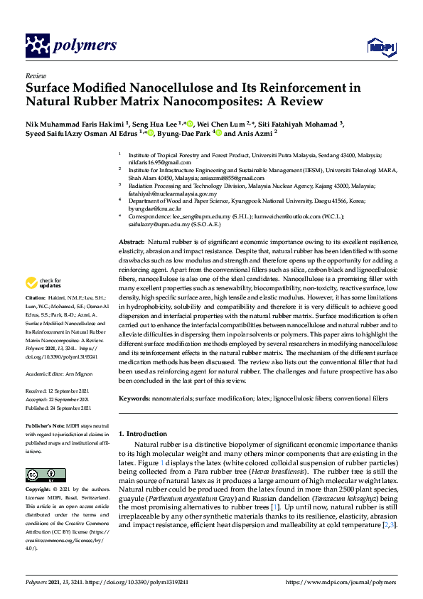 (PDF) Surface Modified Nanocellulose and Its Reinforcement in Natural ...