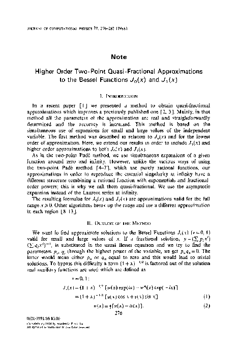 (PDF) Higher order two-point quasi-fractional approximations to the ...