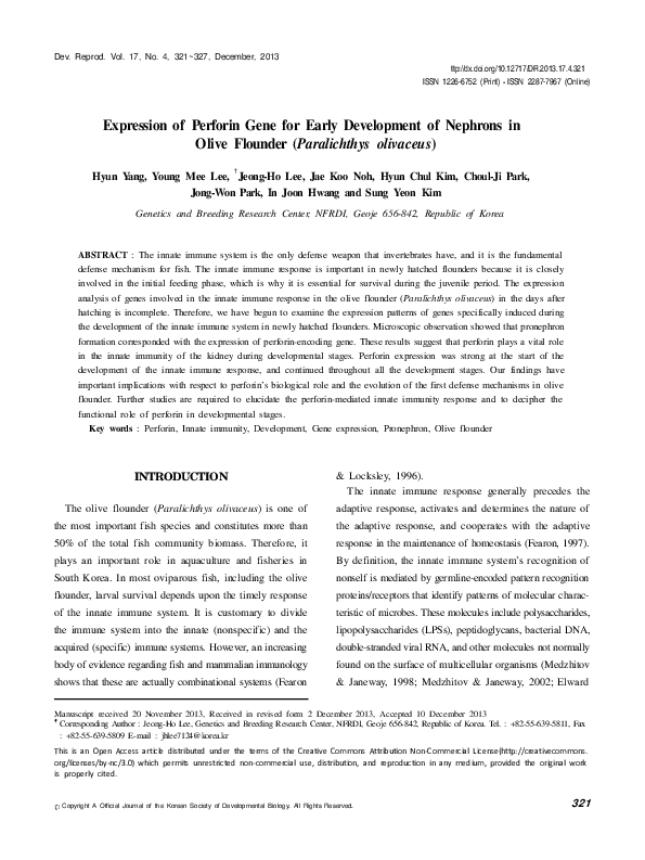 (PDF) Expression of Perforin Gene for Early Development of Nephrons in ...