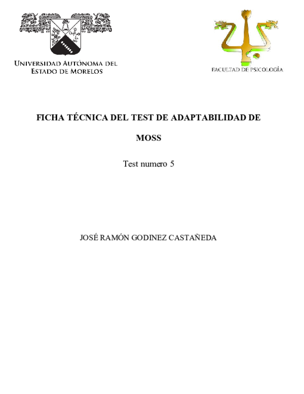 (DOC) FICHA TÉCNICA DEL TEST DE ADAPTABILIDAD DE MOSS