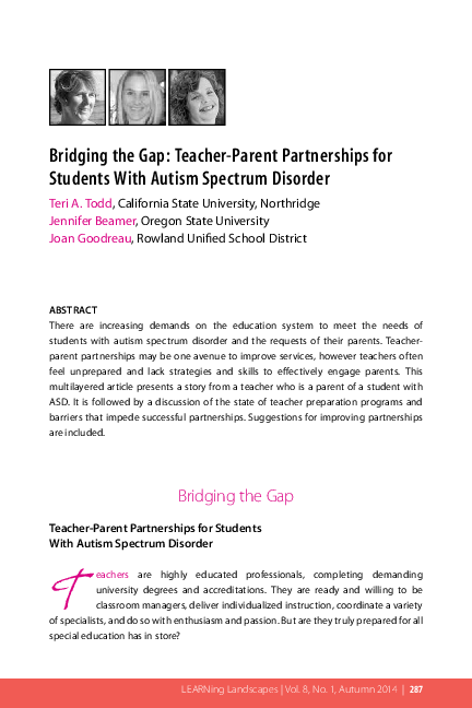 (PDF) Bridging the Gap: Teacher-Parent Partnerships for Students With ...