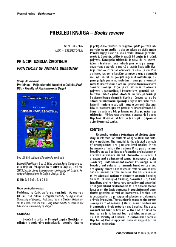 (PDF) Principles of Animal Breeding