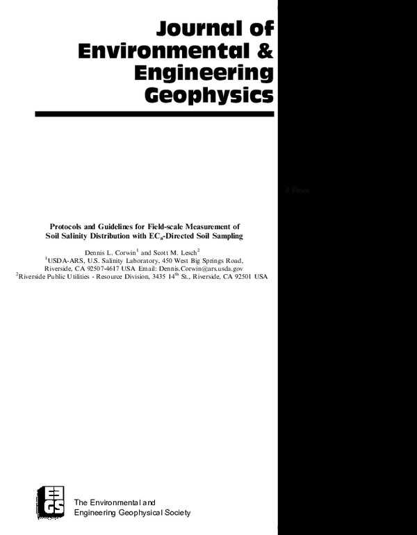 (PDF) Protocols and Guidelines for Field-scale Measurement of Soil ...
