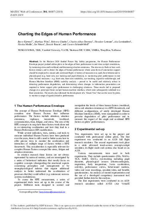 (PDF) Charting the Edges of Human Performance