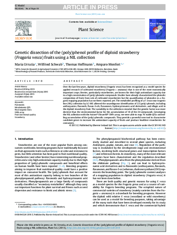 (PDF) Genetic dissection of the (poly)phenol profile of diploid ...