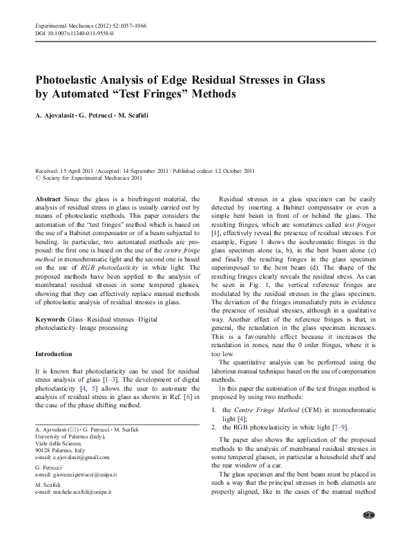 (PDF) A New Technique for Characterization of Residual Stresses in ...