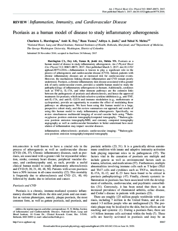 (PDF) Psoriasis as a Human Model of Disease to Study Inflammatory ...