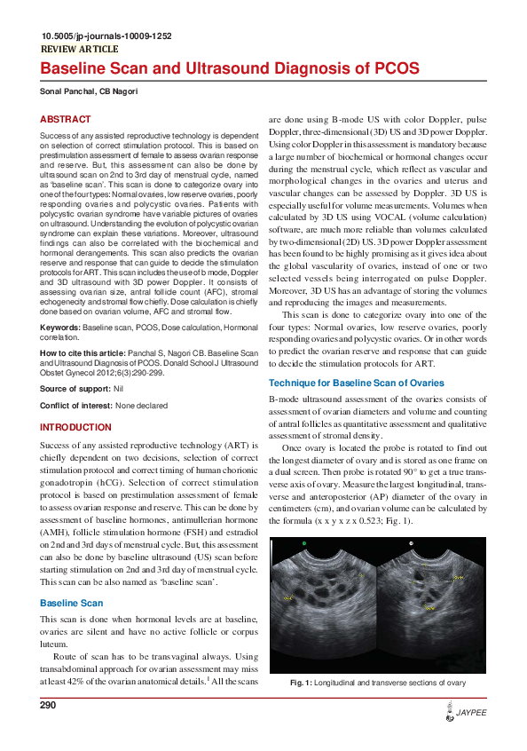 (PDF) Baseline Scan and Ultrasound Diagnosis of PCOS | sonal panchal ...