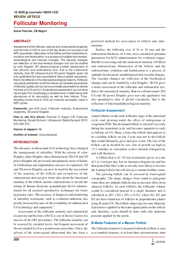 (PDF) Follicular Monitoring