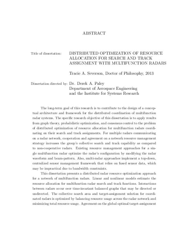 (PDF) Distributed Optimization of Resource Allocation for Search and ...