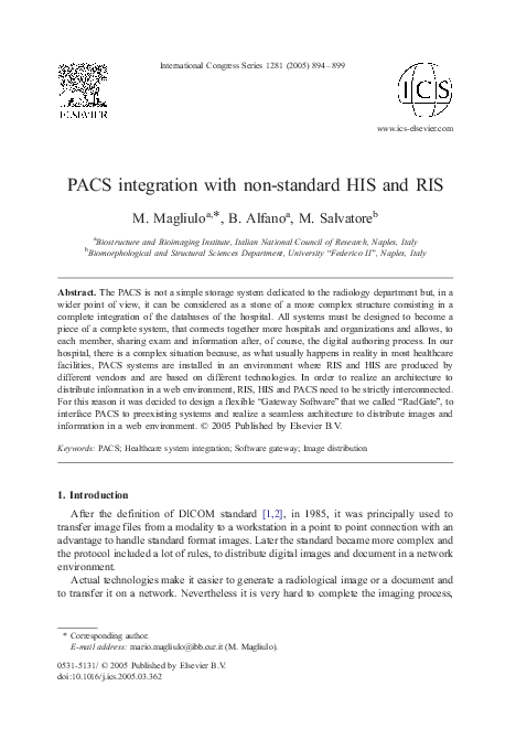 (PDF) PACS integration with non-standard HIS and RIS