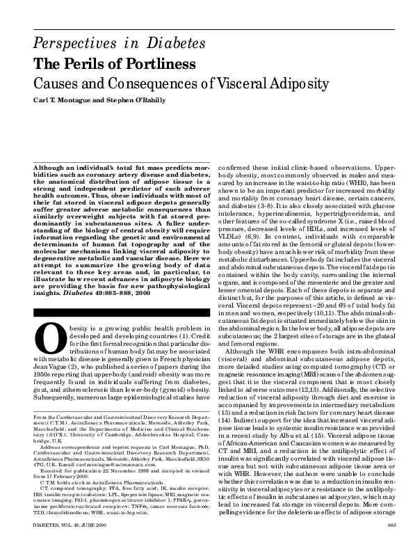 (PDF) The perils of portliness: causes and consequences of visceral ...
