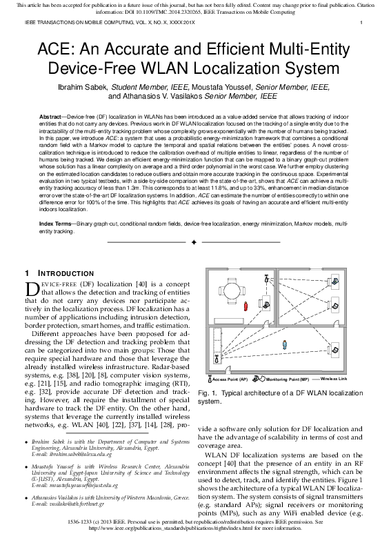 (PDF) ACE: An Accurate and Efficient Multi-Entity Device-Free WLAN ...