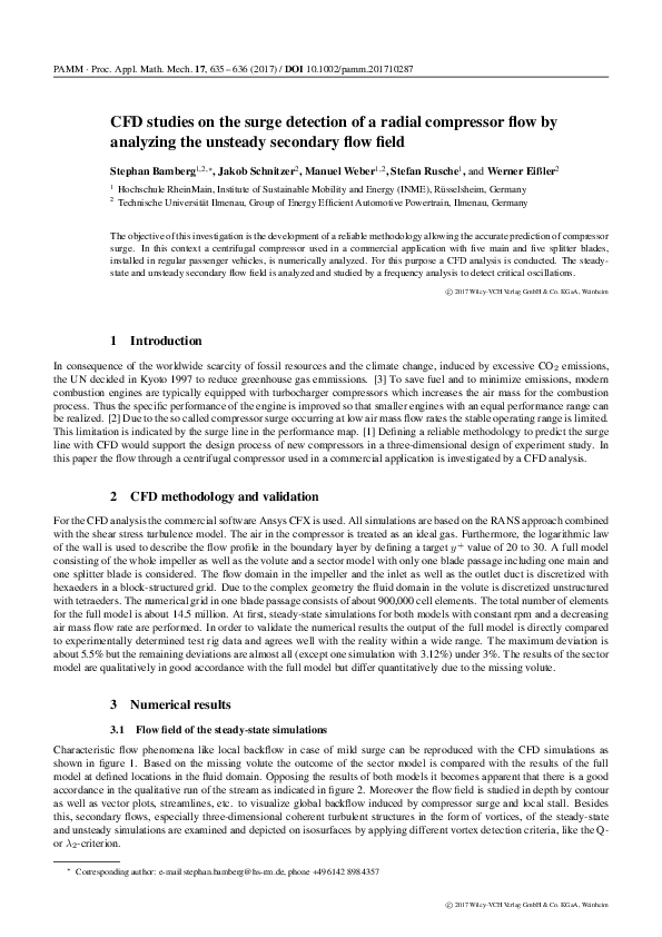 (PDF) CFD studies on the surge detection of a radial compressor flow by ...