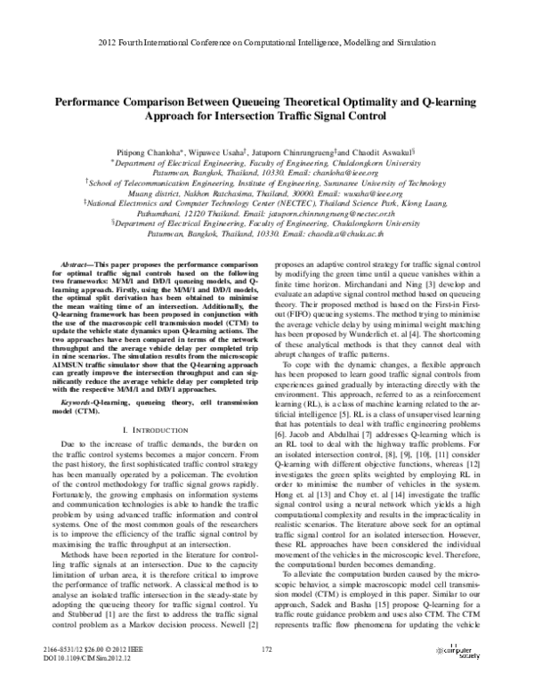 Pdf Performance Comparison Between Queueing Theoretical Optimality And Q Learning Approach For
