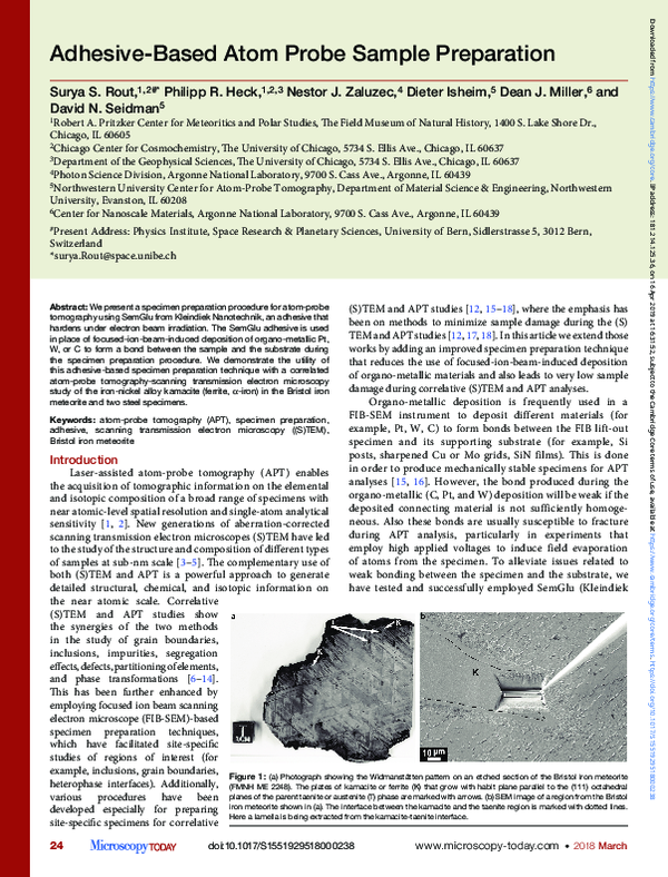 (PDF) Adhesive-Based Atom Probe Sample Preparation