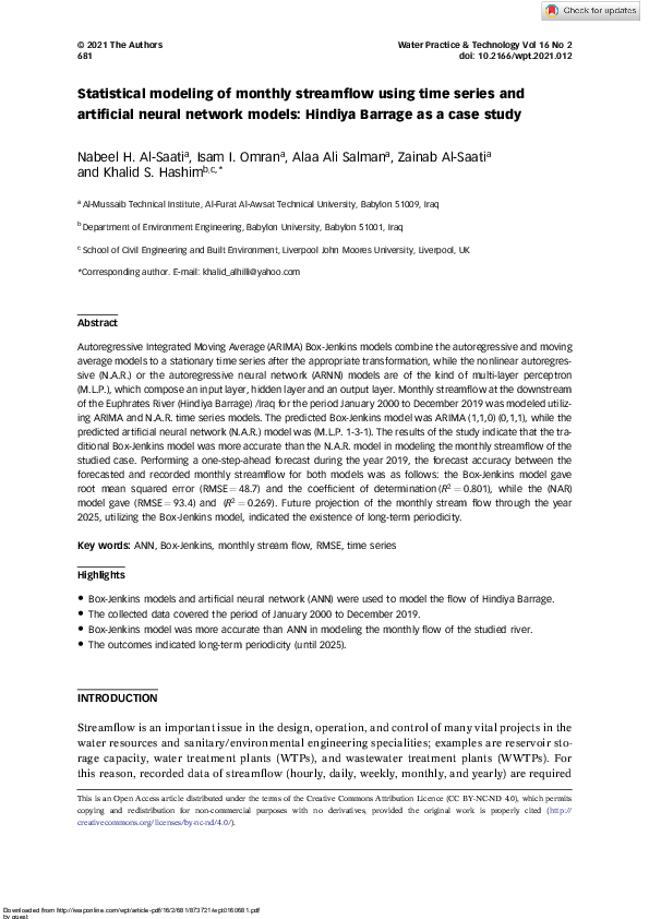 PDF Statistical Modeling Of Monthly Streamflow Using Time Series And pdf-statistical-modeling-of-monthly-streamflow-using-time-series-and