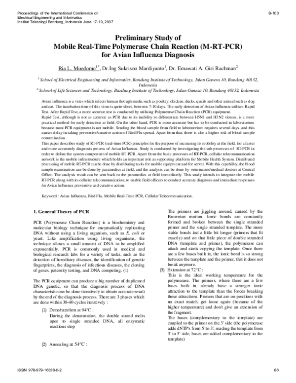 (PDF) Preliminary Study of Mobile Real-Time Polymerase Chain Reaction ...