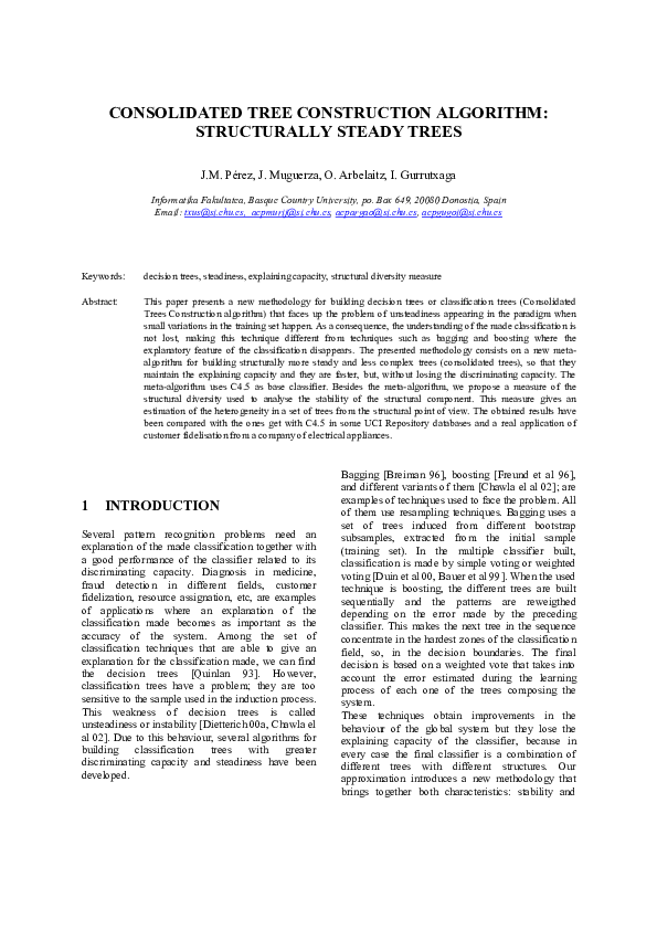 (PDF) Consolidated Tree Construction Algorithm: Structurally Steady Trees
