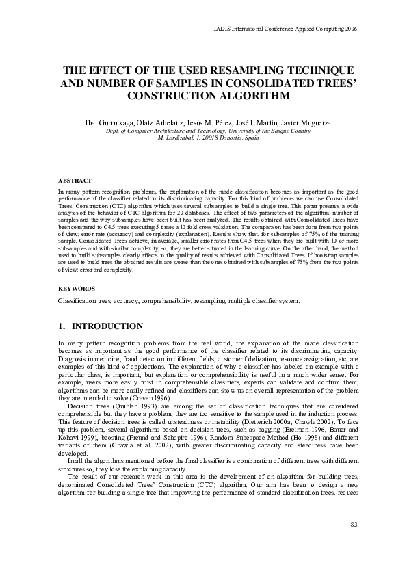 (PDF) The Effect of the Used Resampling Technique and Number of Samples in Consolidated Trees ...