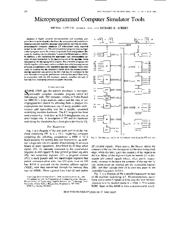 (PDF) Microprogrammed computer simulator tools