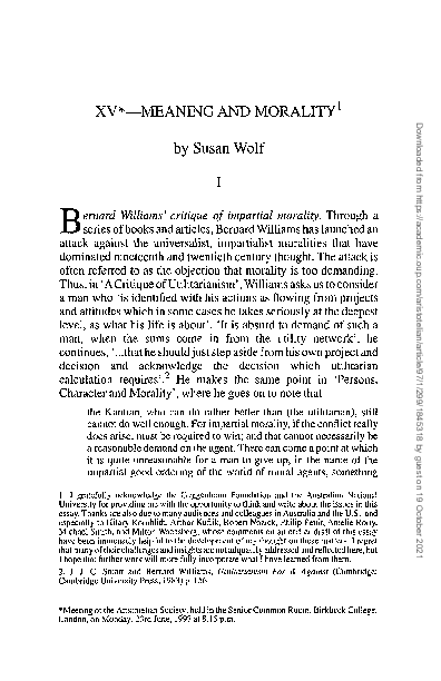 (PDF) XV-Meaning and Morality