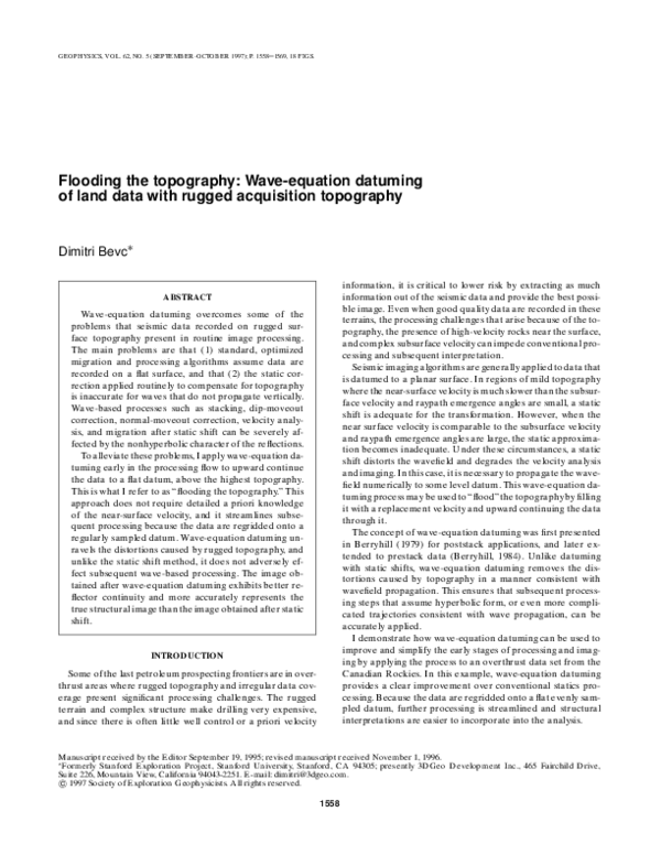 (PDF) Flooding the topography - SIGMA CUBED