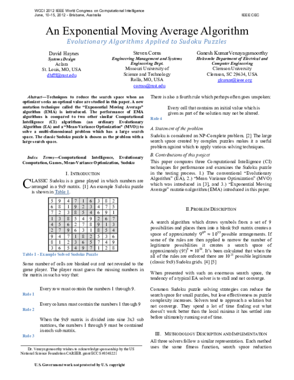 (PDF) An Exponential Moving Average algorithm