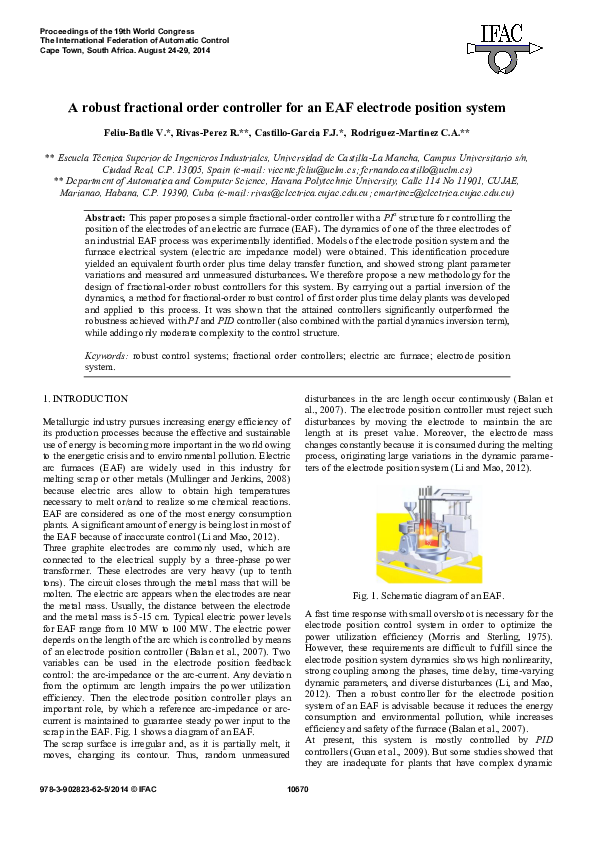 (PDF) A Robust Fractional Order Controller for an EAF Electrode ...