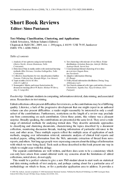 (PDF) Statistical Analysis of Designed Experiments: Theory and Applications by Ajit C. Tamhane