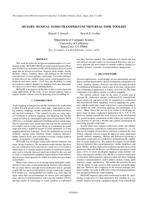 (PDF) Musart: Musical Audio Transfer Function Real-Time Toolkit