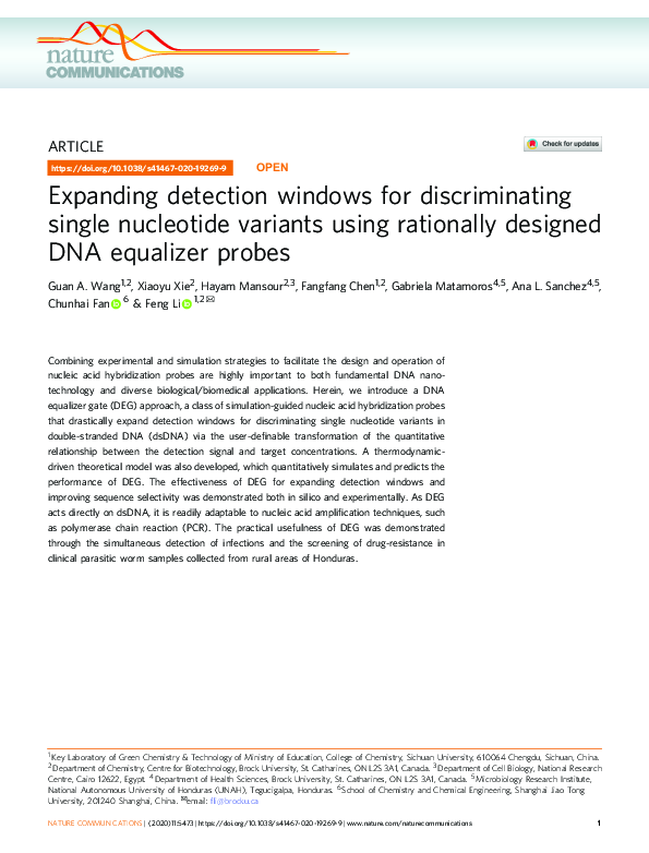 (PDF) Expanding detection windows for discriminating single nucleotide variants using rationally ...