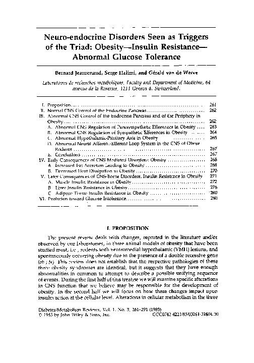 (PDF) Neuro-endocrine disorders seen as triggers of the triad: Obesity ...