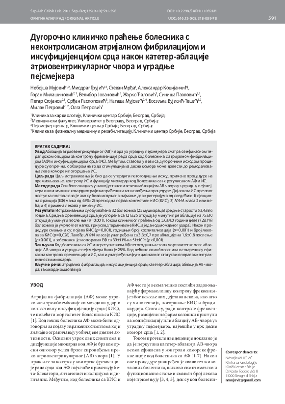 (PDF) Long-term follow-up after catheter-ablation of atrioventricular ...