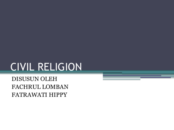 (PPT) CIVIL RELIGION