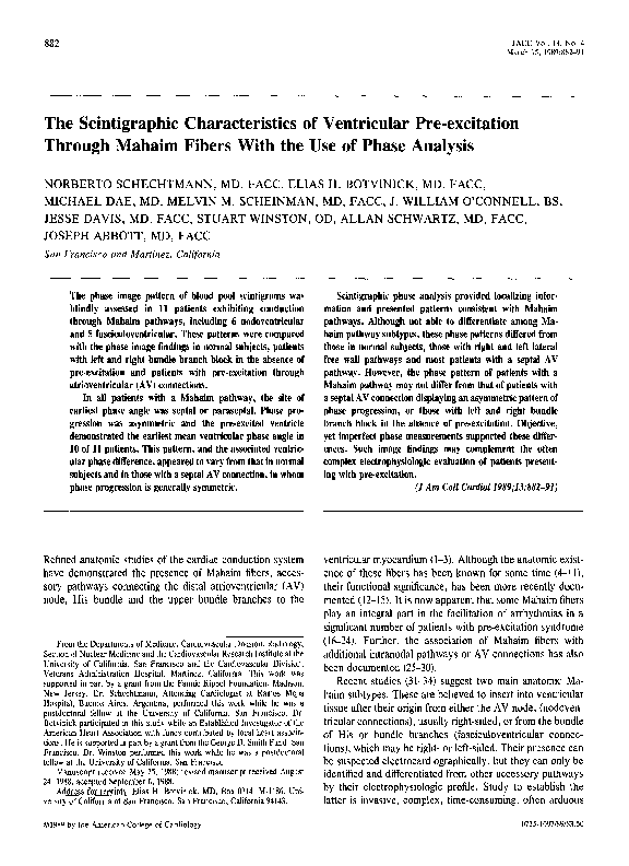 (PDF) The scintigraphic characteristics of ventricular pre-excitation ...