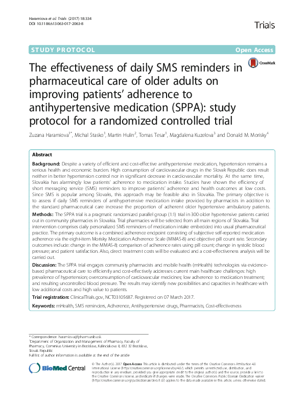 (PDF) The effectiveness of daily SMS reminders in pharmaceutical care ...