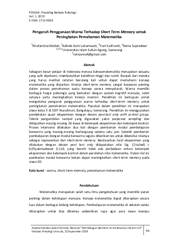 (PDF) Pengaruh Penggunaan Warna Terhadap Short Term Memory untuk ...