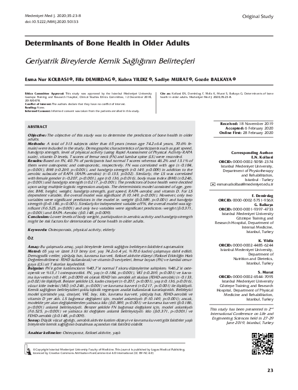 (PDF) Determinants of Bone Health in Older Adults