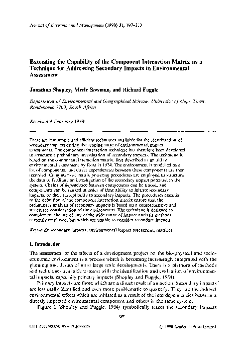 (PDF) Extending the capability of the component interaction matrix as a ...