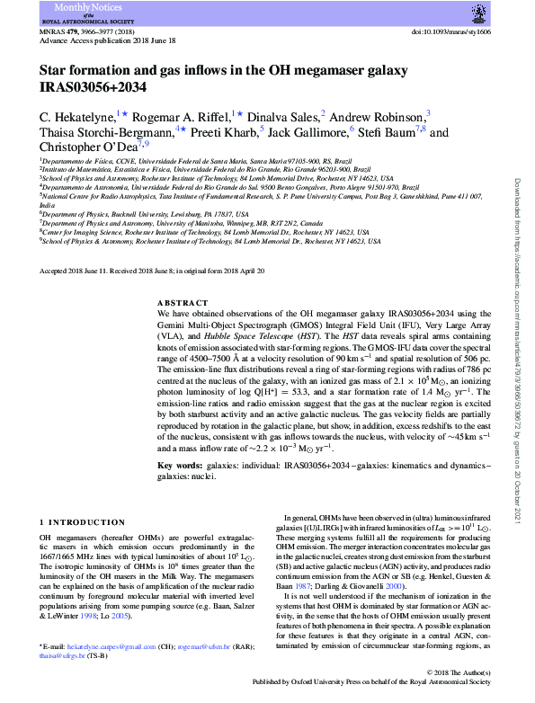 (PDF) Star formation and gas inflows in the OH megamaser galaxy ...